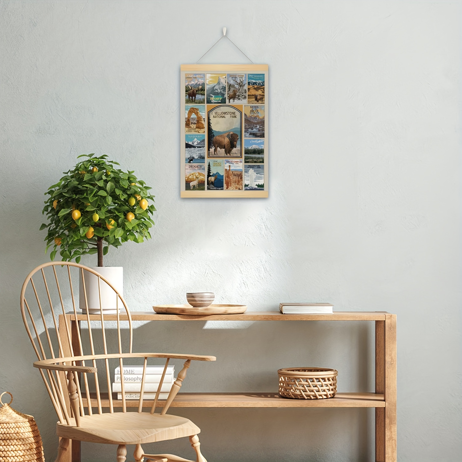 Vintage Park Poster Wooden Wall Decor Retro National Park - Temu