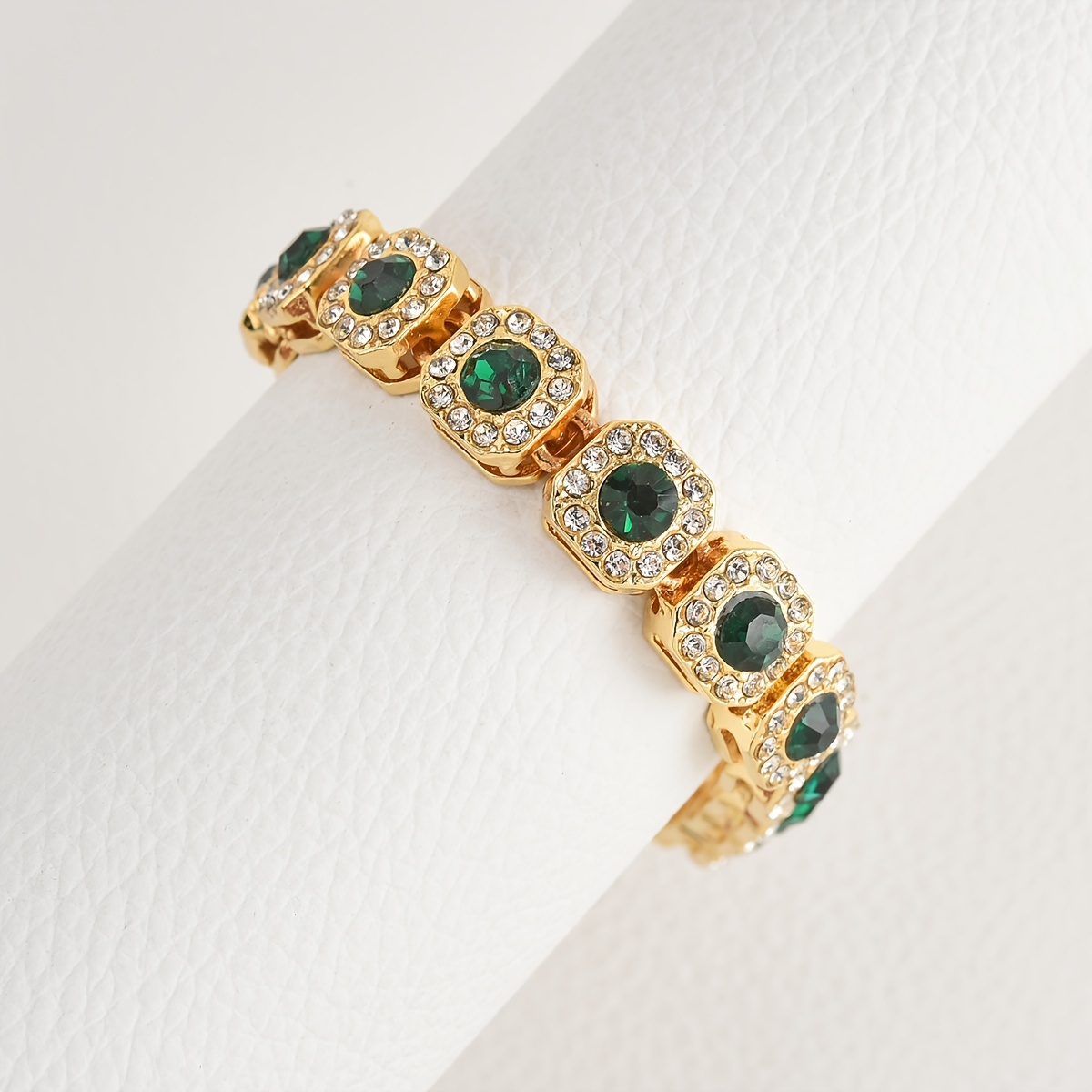 Men's Hip Hop Golden Bracelet Fashionable Cool Green - Temu United Kingdom