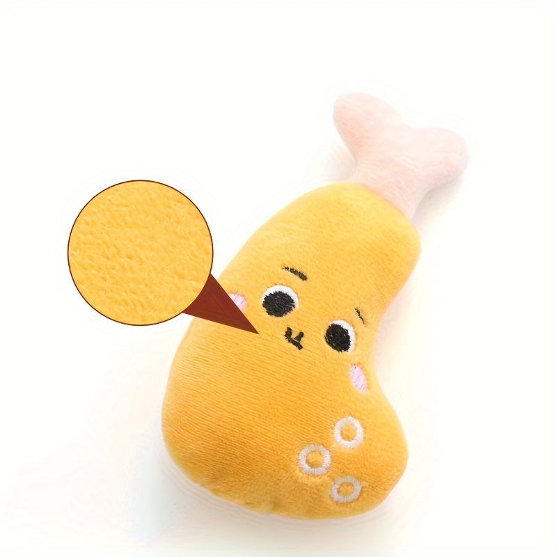 Pet Plush Toy Cartoon Food Design Chew Durable Cat Toy Cat - Temu Australia
