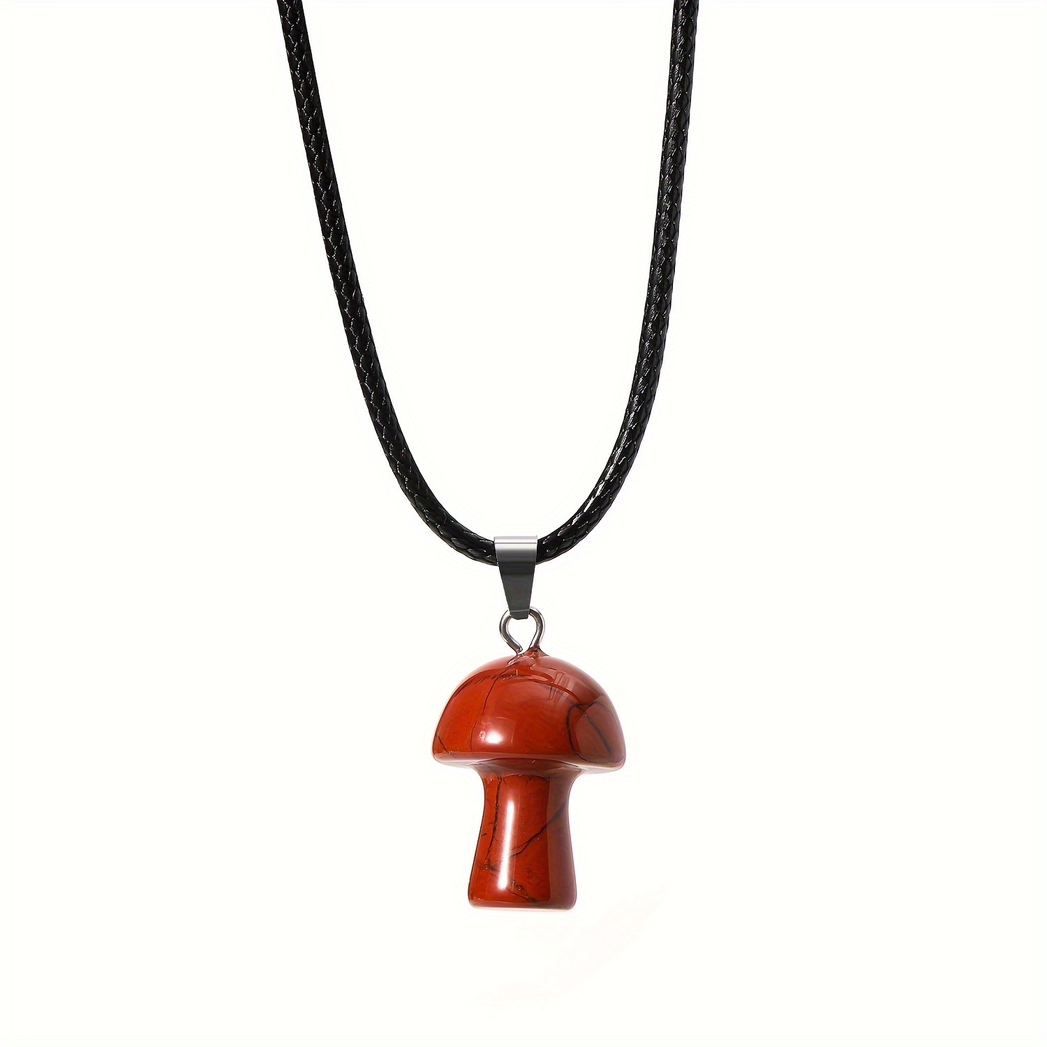 Fashion Natural Stone Crystal Agates Mushroom Pendant - Temu United Kingdom