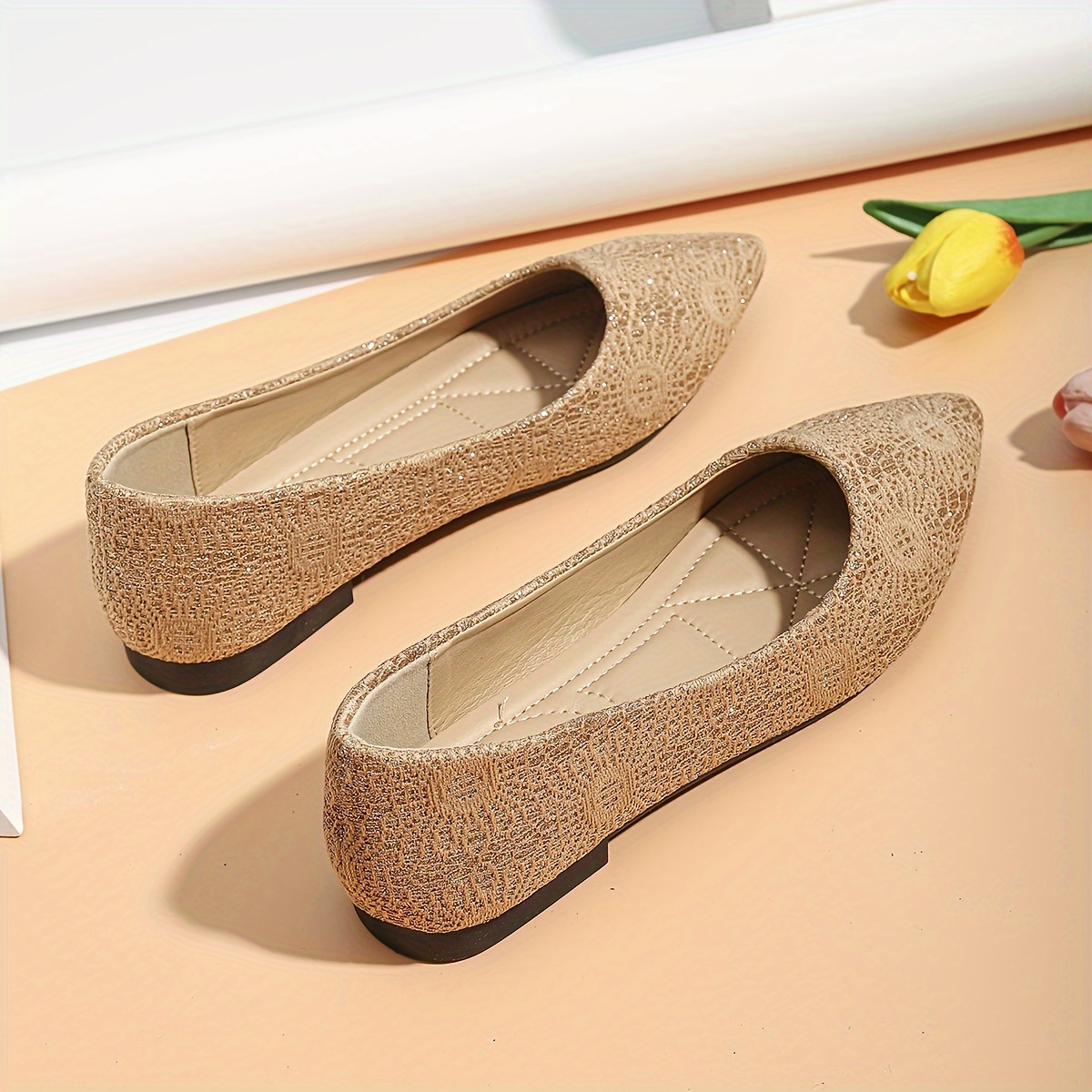 Womens Pointed Toe Flat Shoes Fashion Match Soft Sole Shoes - Temu Denmark