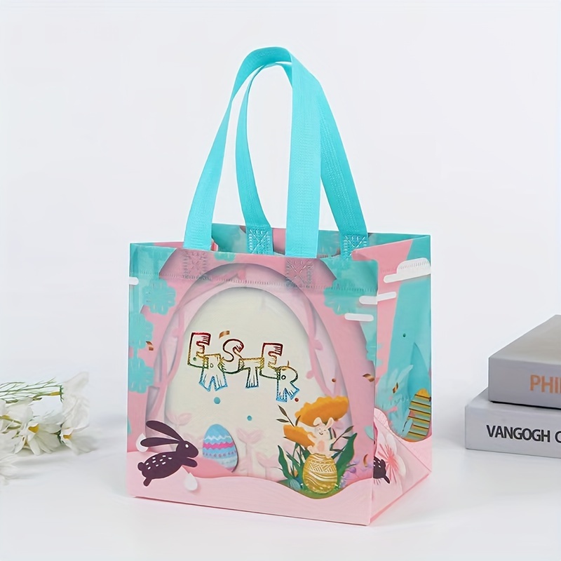 Easter Non woven Tote Bag Portable Gift Bag Easter Basket - Temu ...