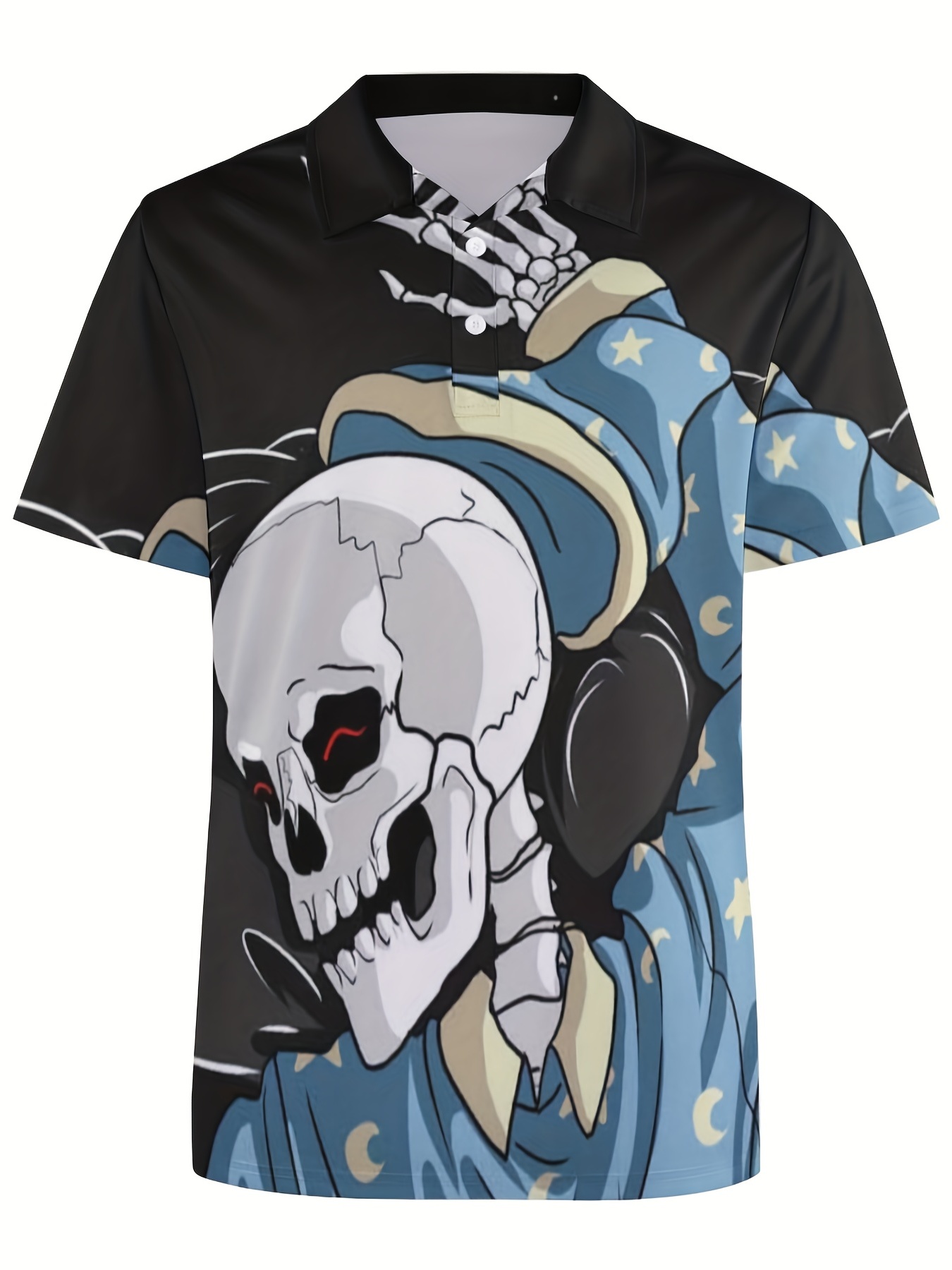 Pajamas Skeleton Casual Slightly Stretch Button Short Sleeve - Temu Norway