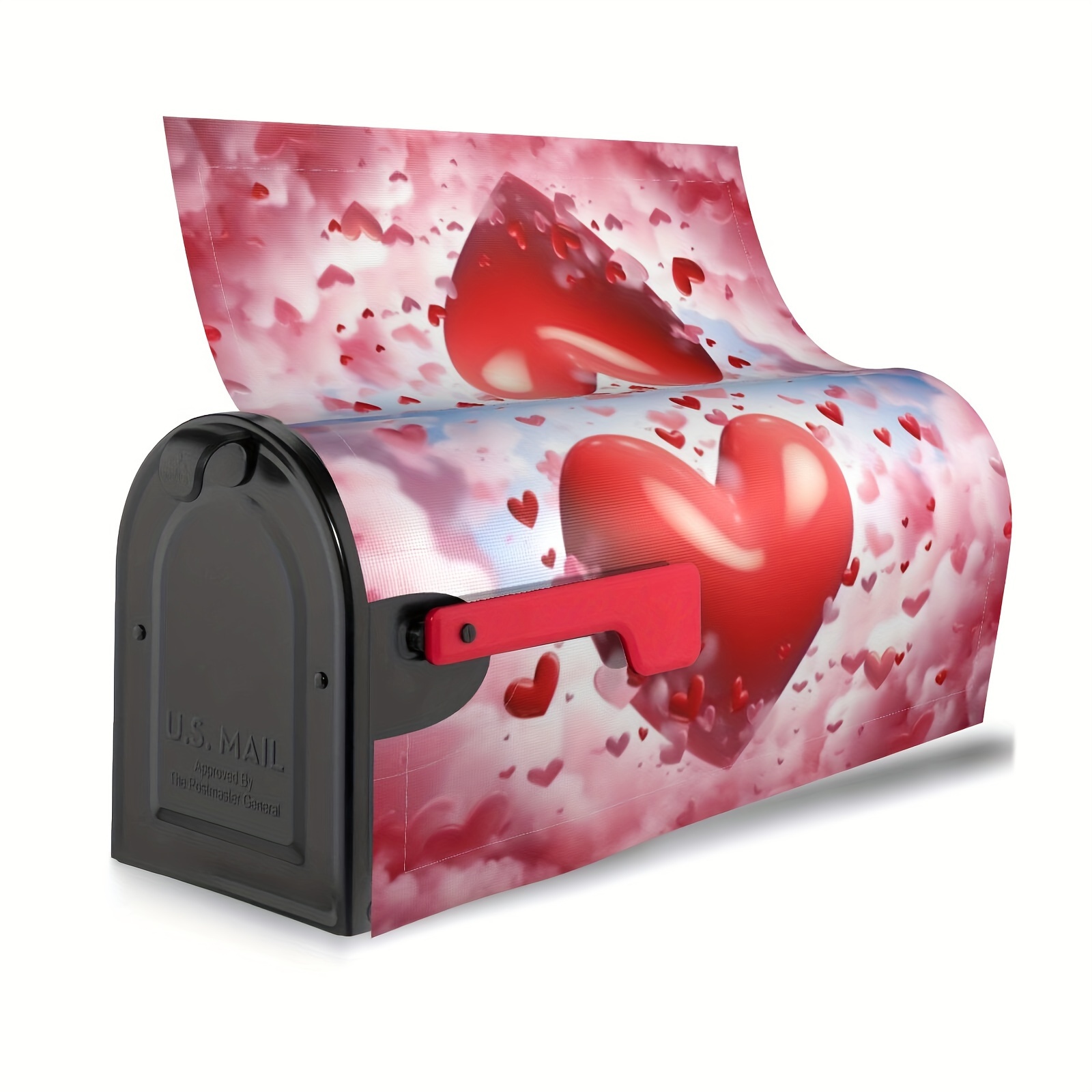 Happy Valentines Day Mailbox Cover Standard Size Red Heart - Temu ...