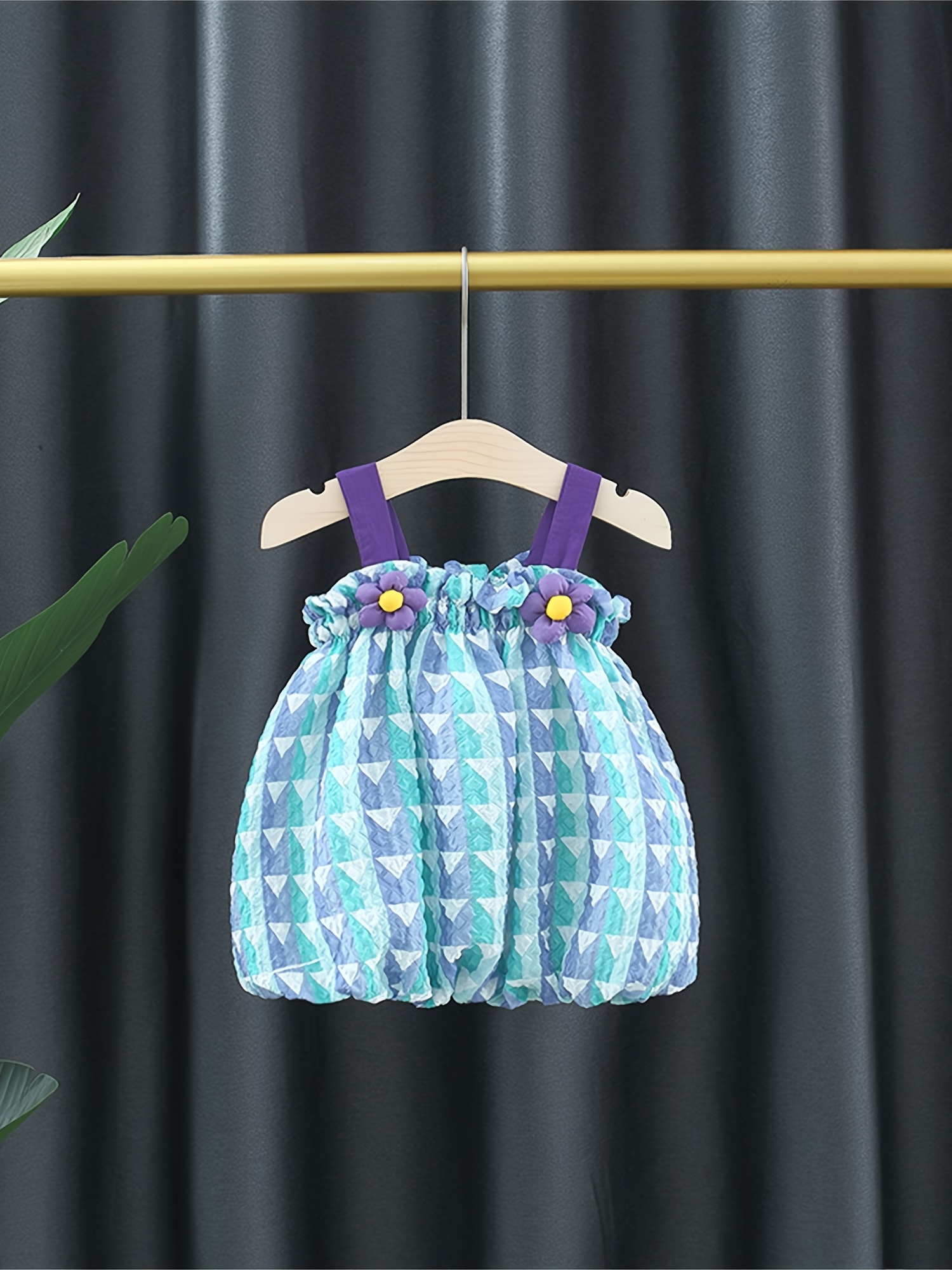 Baby Girls Sleeveless Three Dimensional Small Flowers Decor - Temu ...