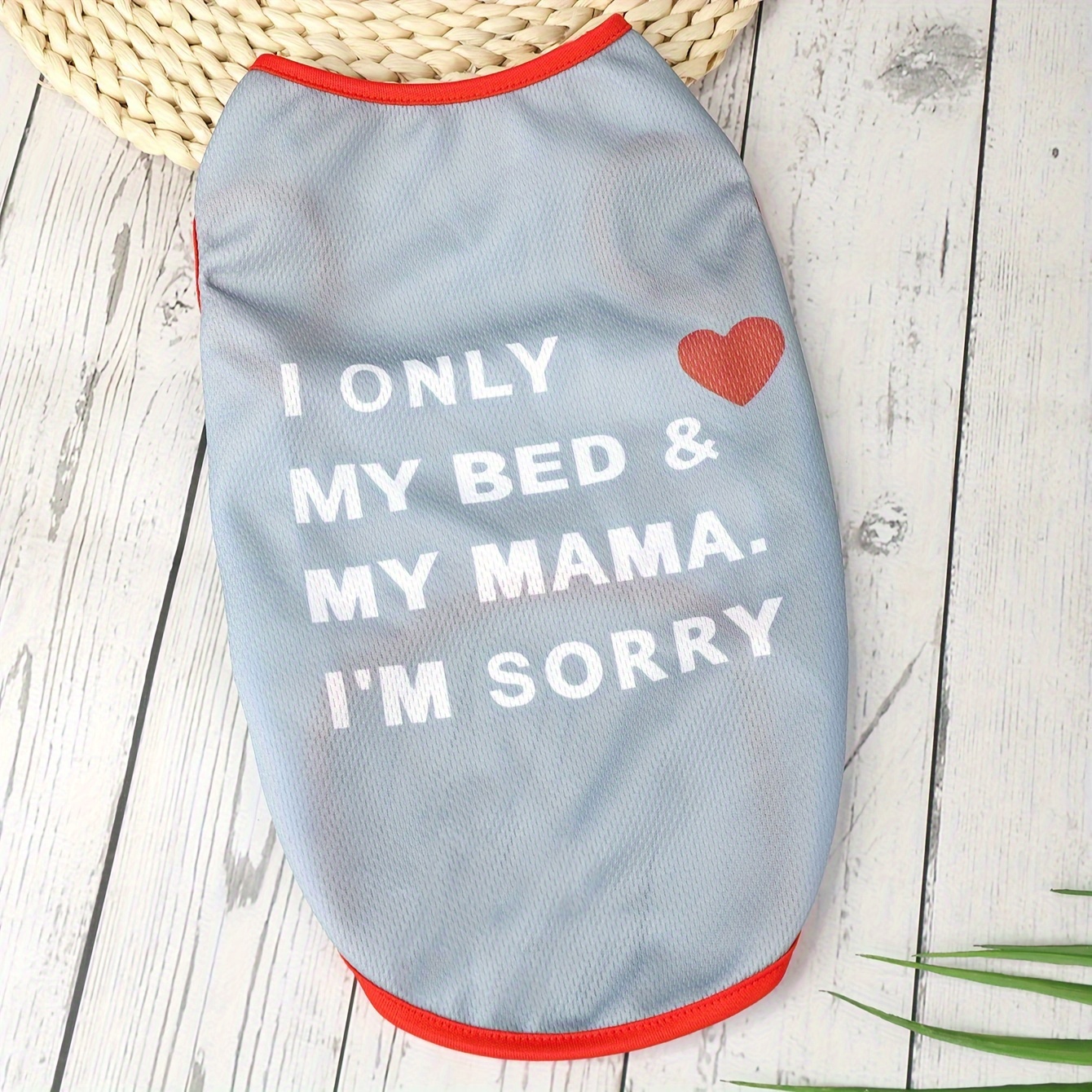 Letter Graphic Dog Shirt Cute Stylish Summer Vest Dog Clothes Perfect ...