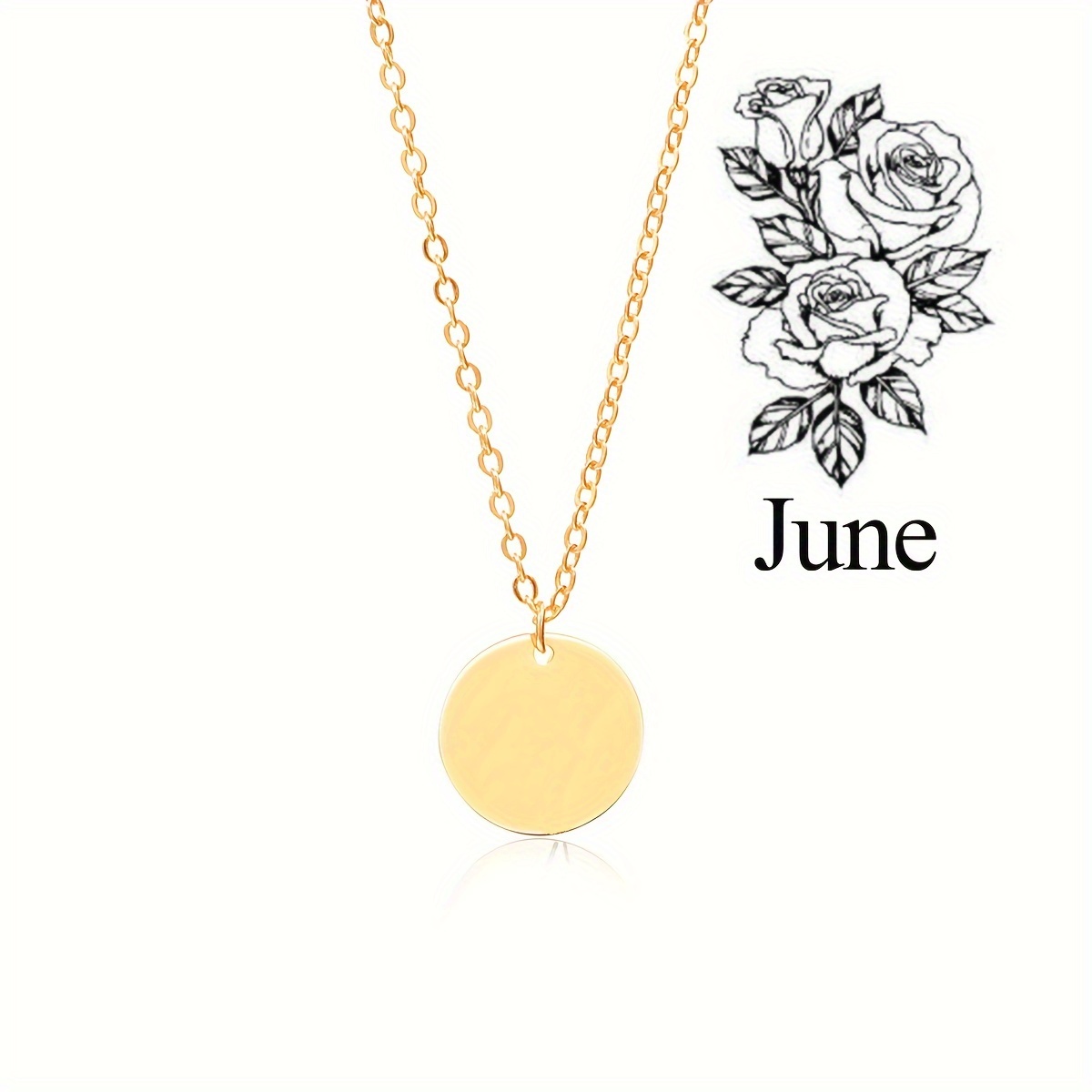 Personalized Birthflower Pendent Necklace Men Customized - Temu United ...