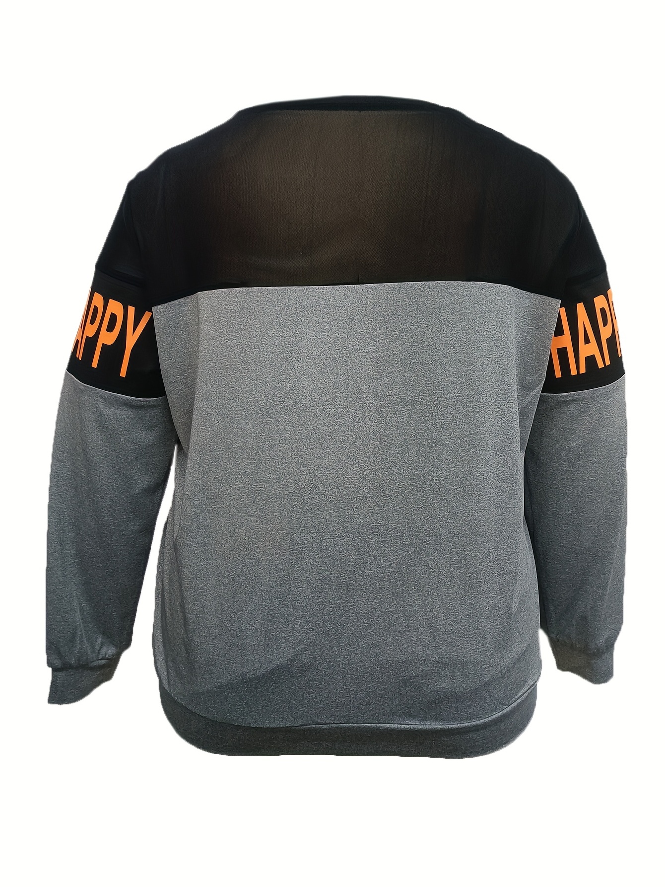 plus size colorblock letter print contrast mesh sports top - Temu Australia