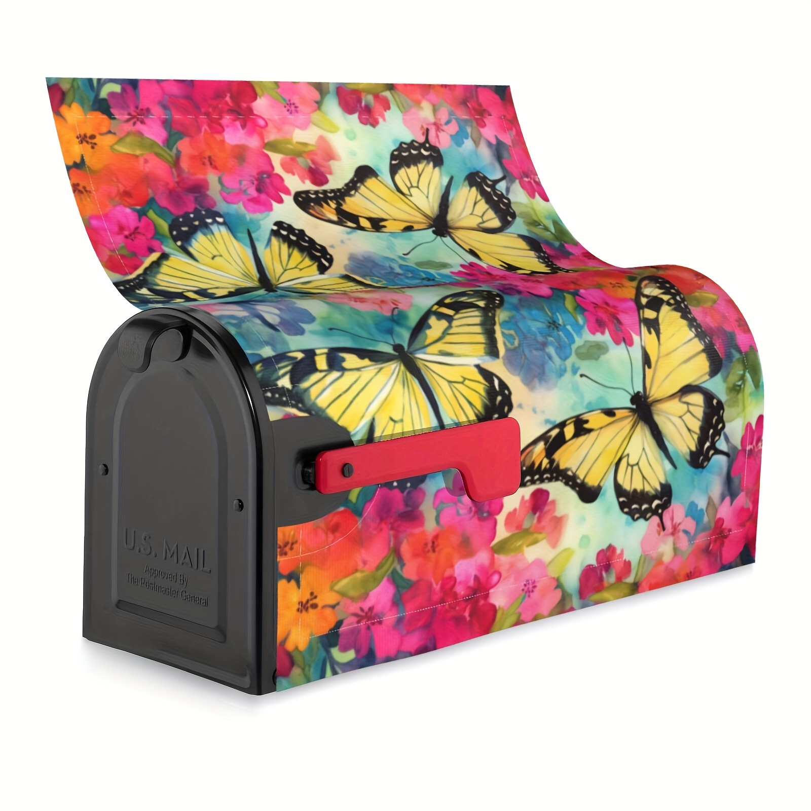 Morning Butterflies Spring Mailbox Cover Floral Post Letter - Temu Denmark