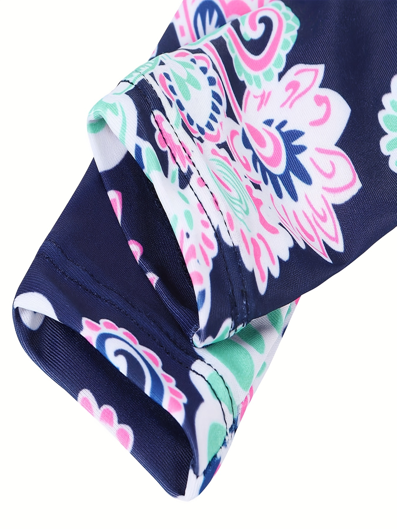 Toddler Girls Bikini Tankini Swimsuit Long Sleeve Abstract - Temu