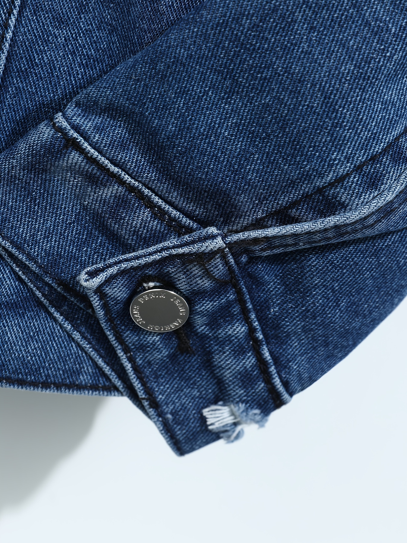 Men's Vintage Ripped Pocket Denim Jacket - Temu Australia