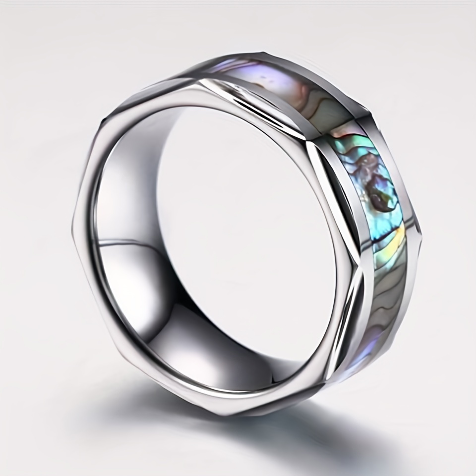 Tungsten Steel Ring Carbide Ring Exquisite Men's Accessory - Temu ...