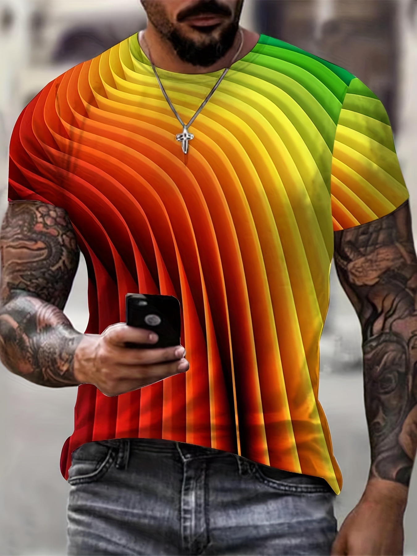 comfortable stylish mens stretch t shirt summer men's - Temu Australia