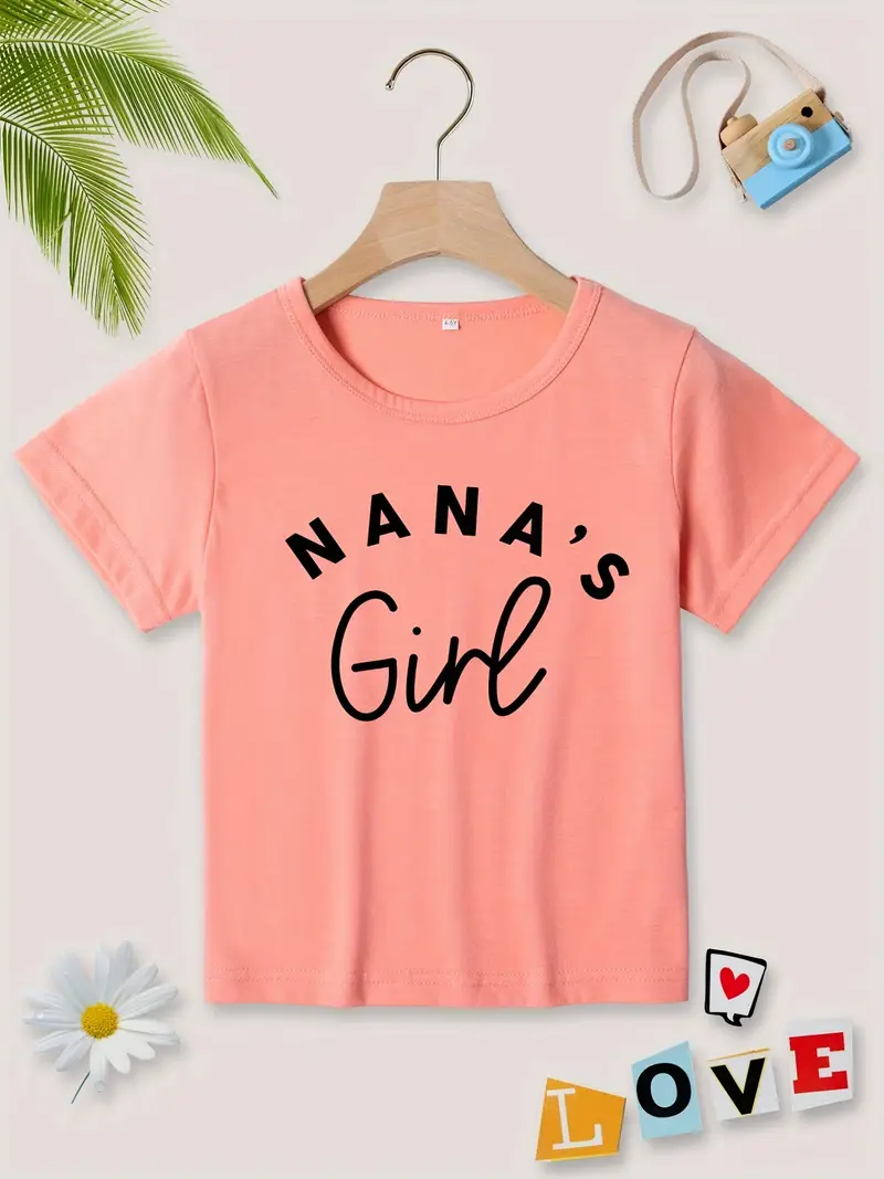 Girls T Shirt S Girl Print Short Sleeve Tees Temu New Zealand