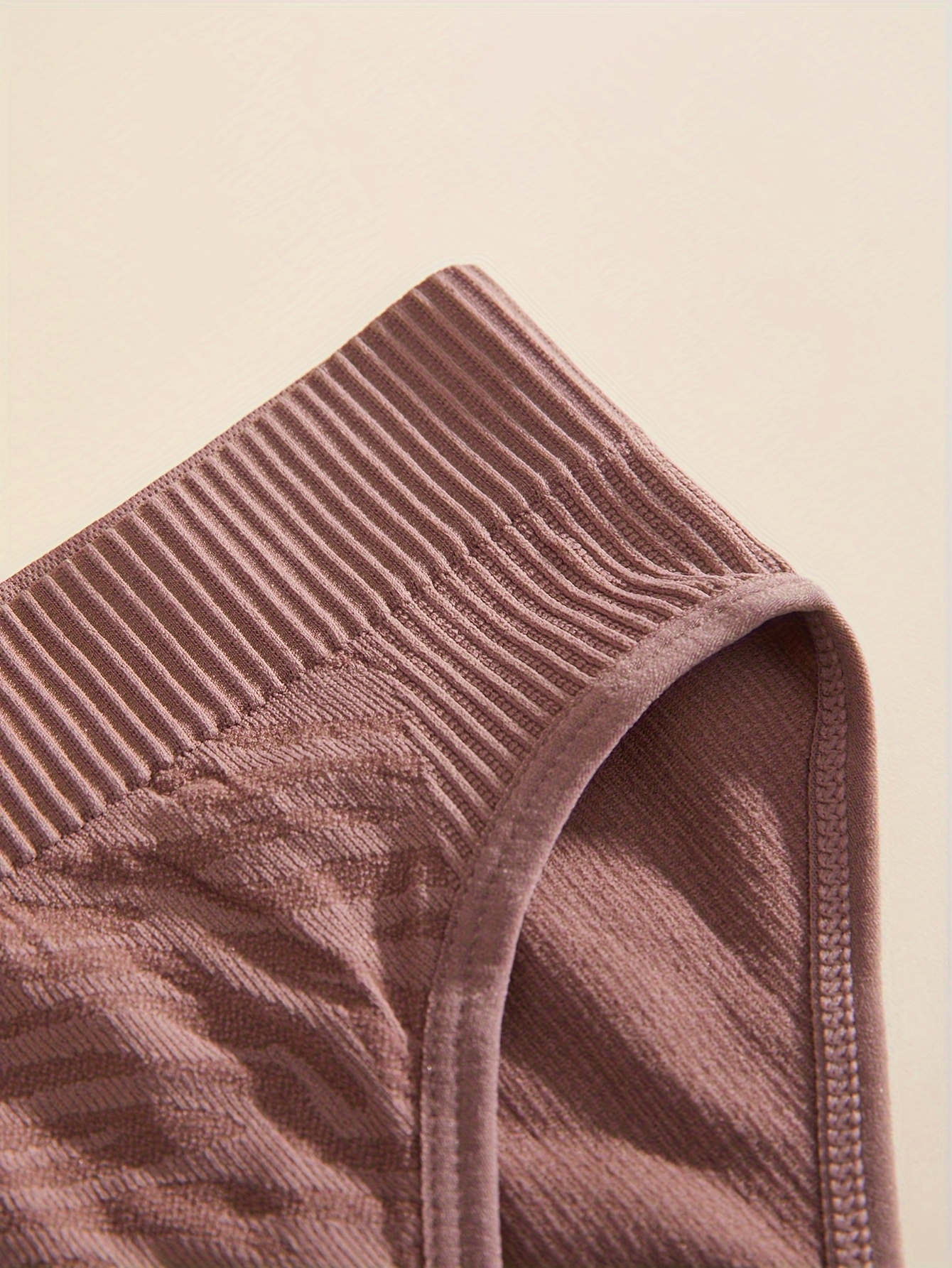 Simple Solid Bra & Panties, Wireless Push Up Bra & Elastic Panties ...