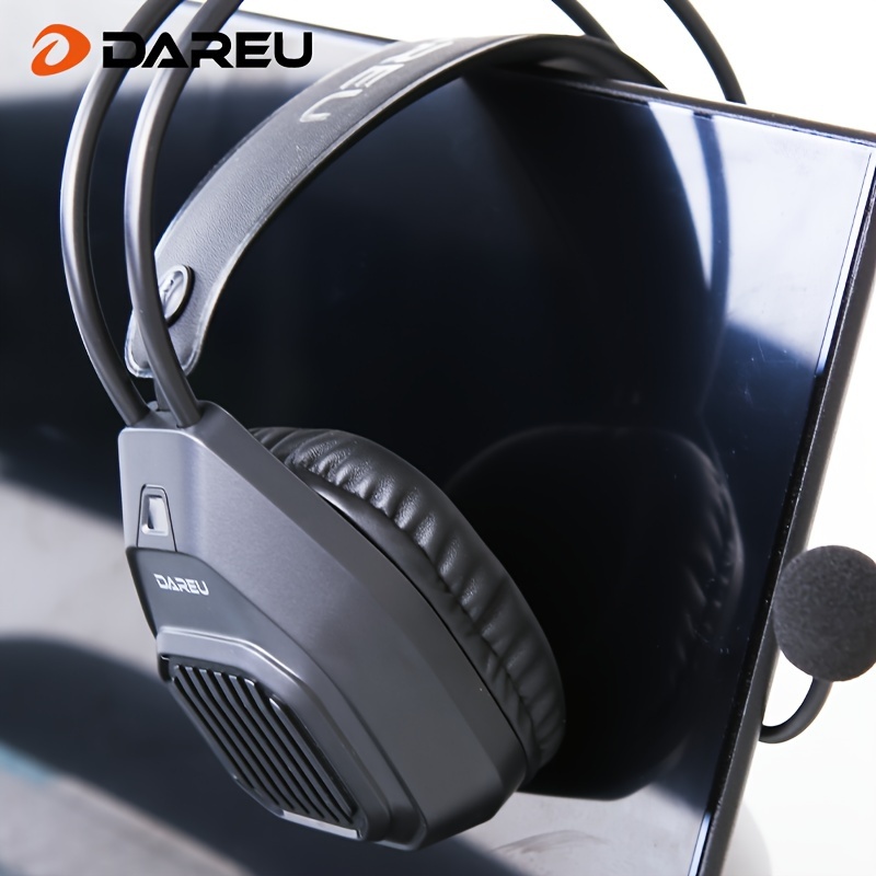 Eh406 7가지 색상 조절 가능 Rgb 서라운드 소음 제거 마이크가 포함된 유선 게임용 헤드셋 Temu Republic