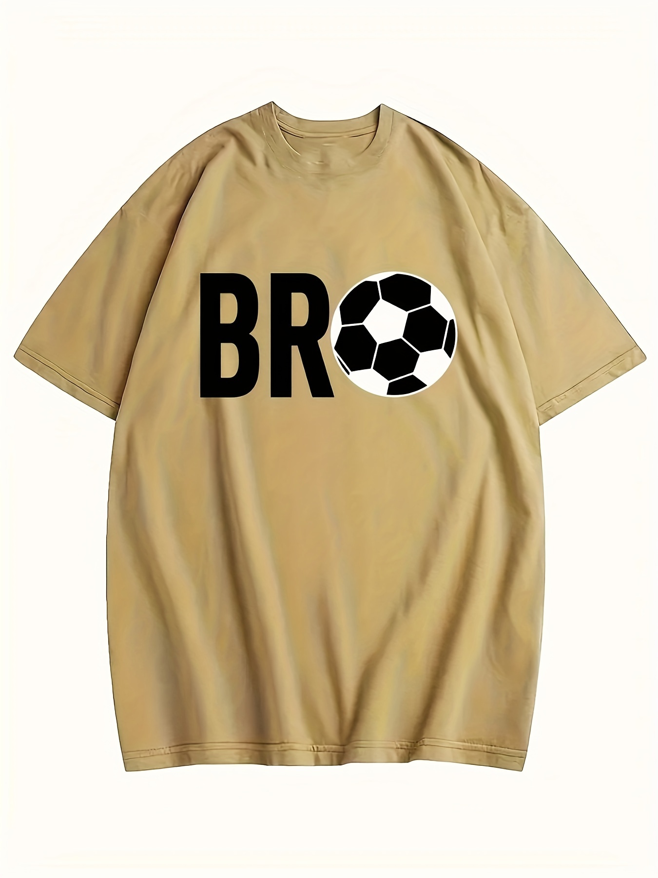 Crew Neck Soccer Print Men's Fashionable Summer Short Sleeve - Temu Ireland