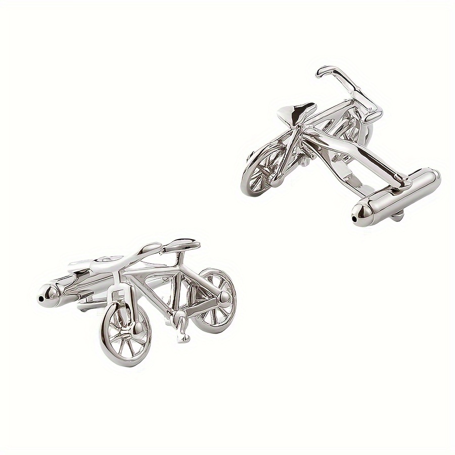 Copper Bicycle Shape Cufflinks, Shirt Cufflinks For Men - Temu Ireland