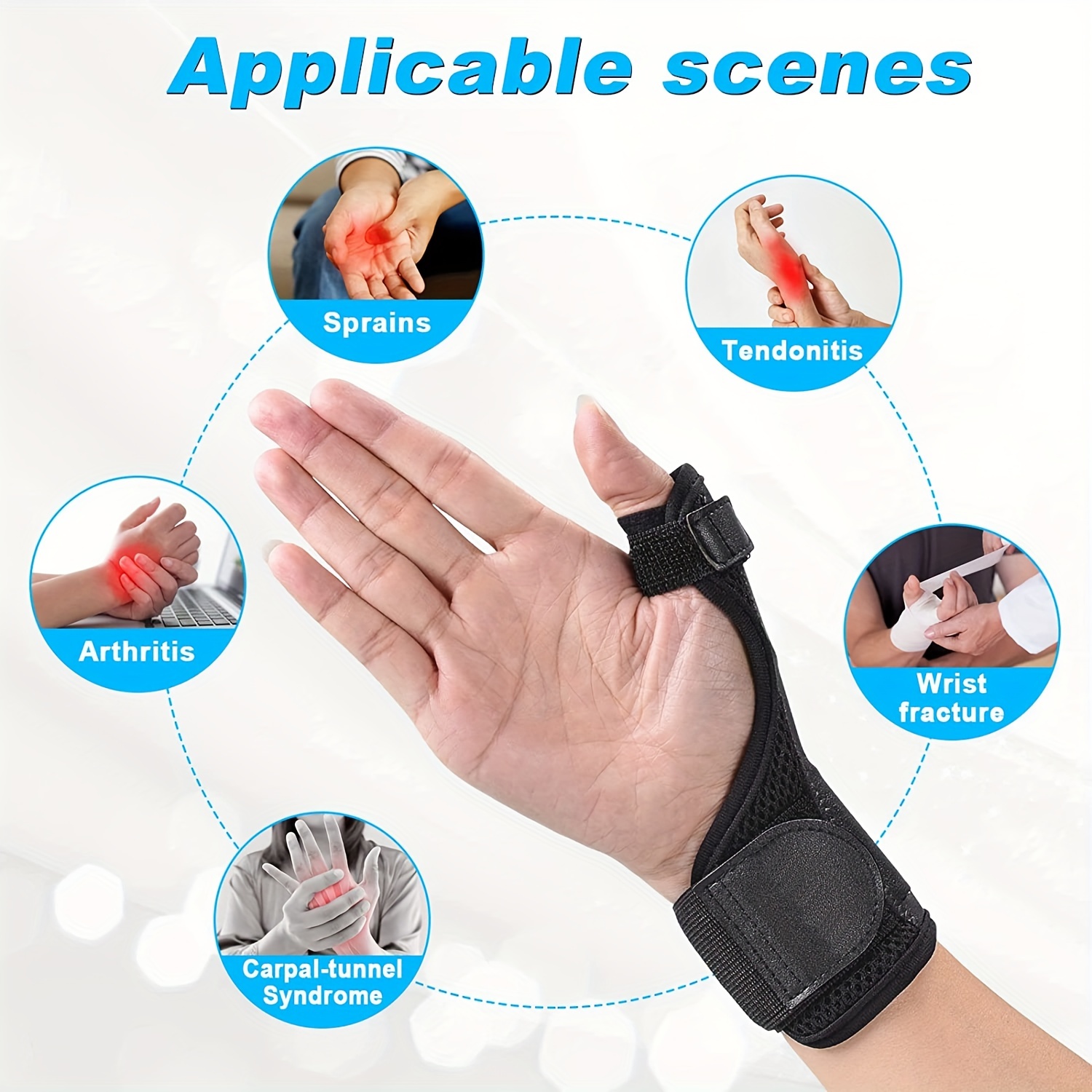 Adjustable Breathable Thumb Brace Carpal Tunnel Arthritis - Temu United ...
