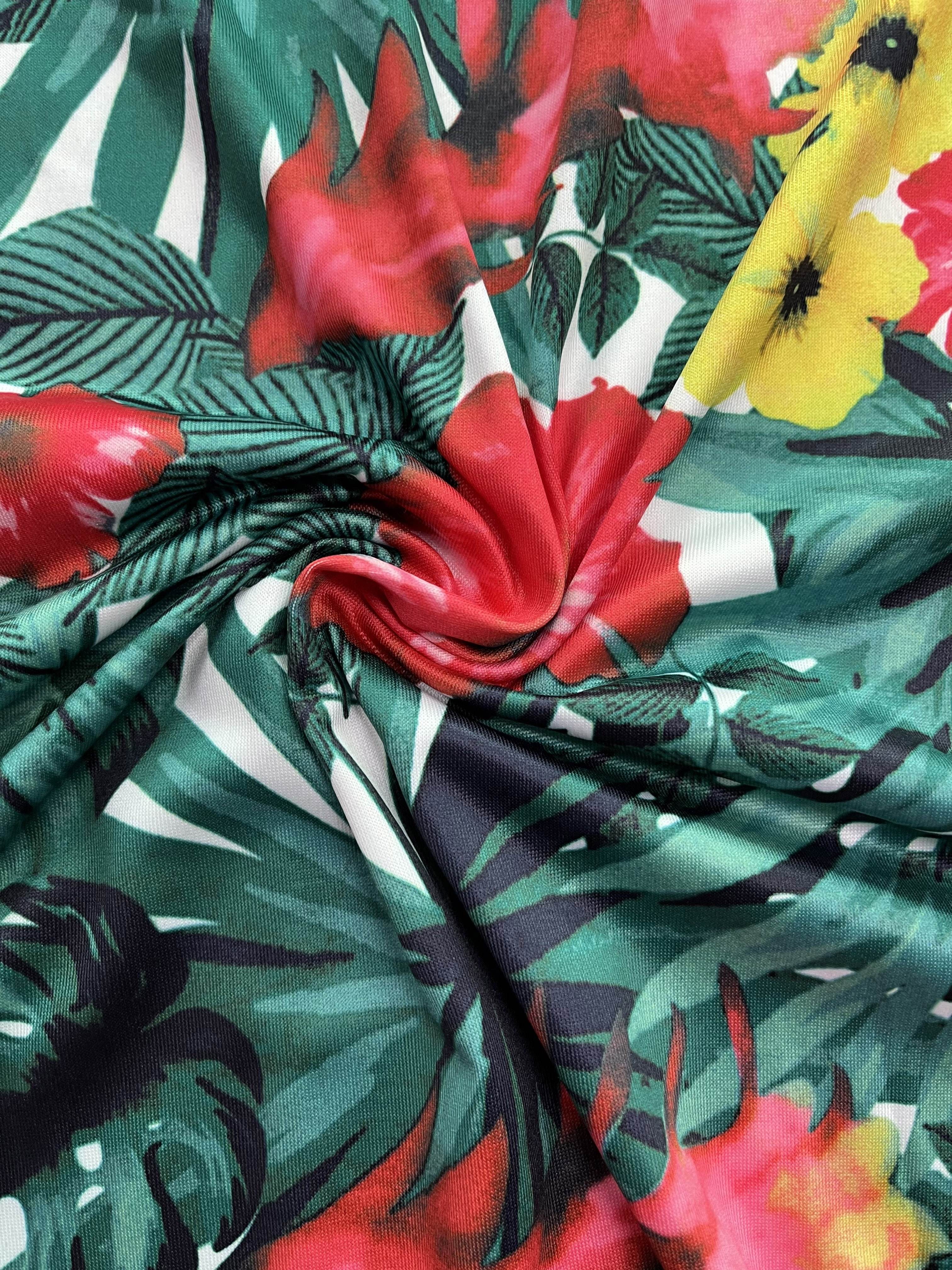 Floral Print Splicing Dress Elegant Crew Neck Short Sleeve - Temu