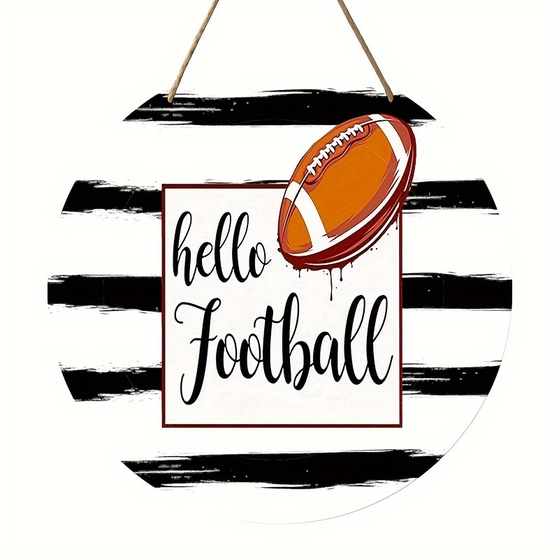Hello Football Art Decor Sign Farmhouse Office Wall Art - Temu Australia