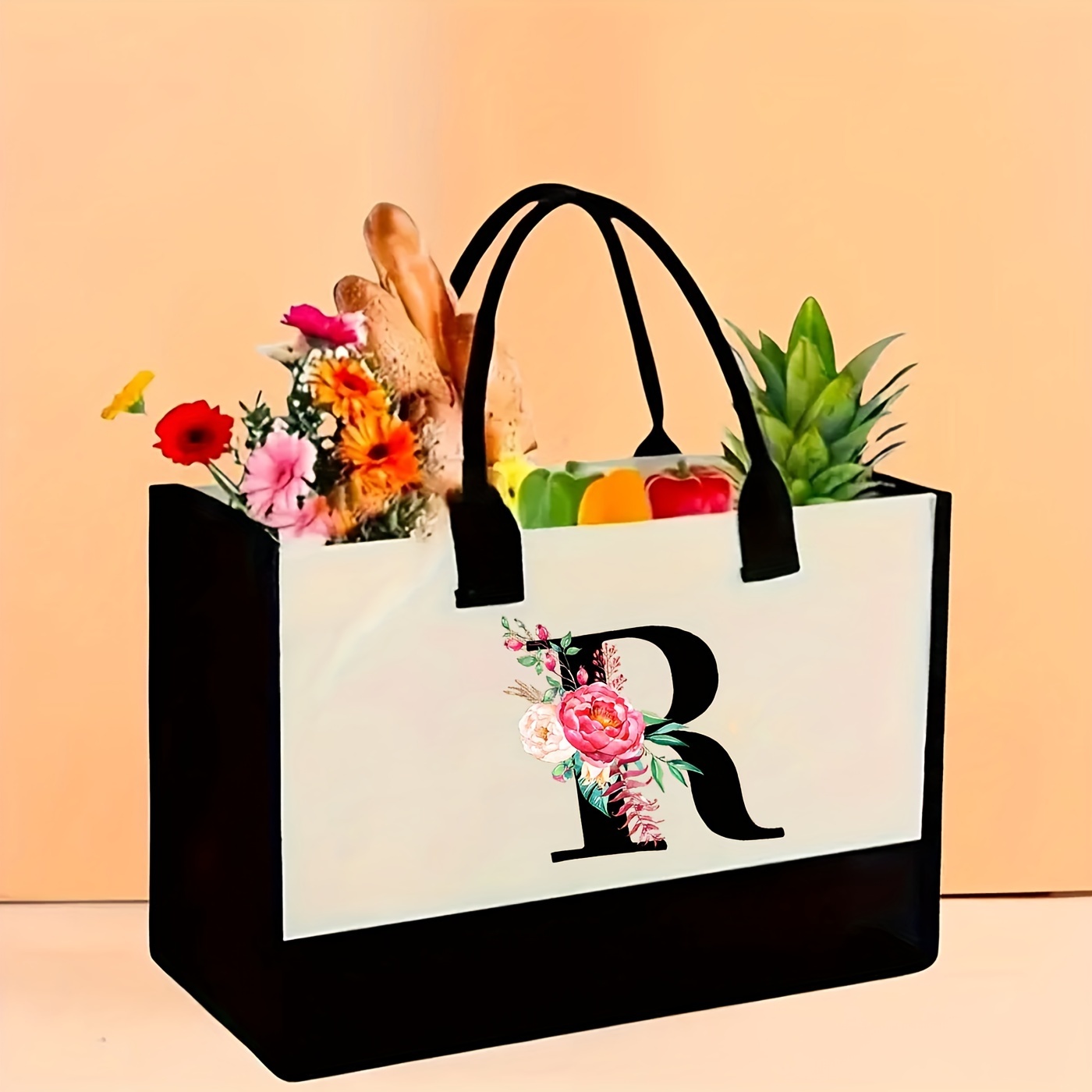 Fashion Letter Print Tote Bag Large Capacity Gift Bag - Temu Canada