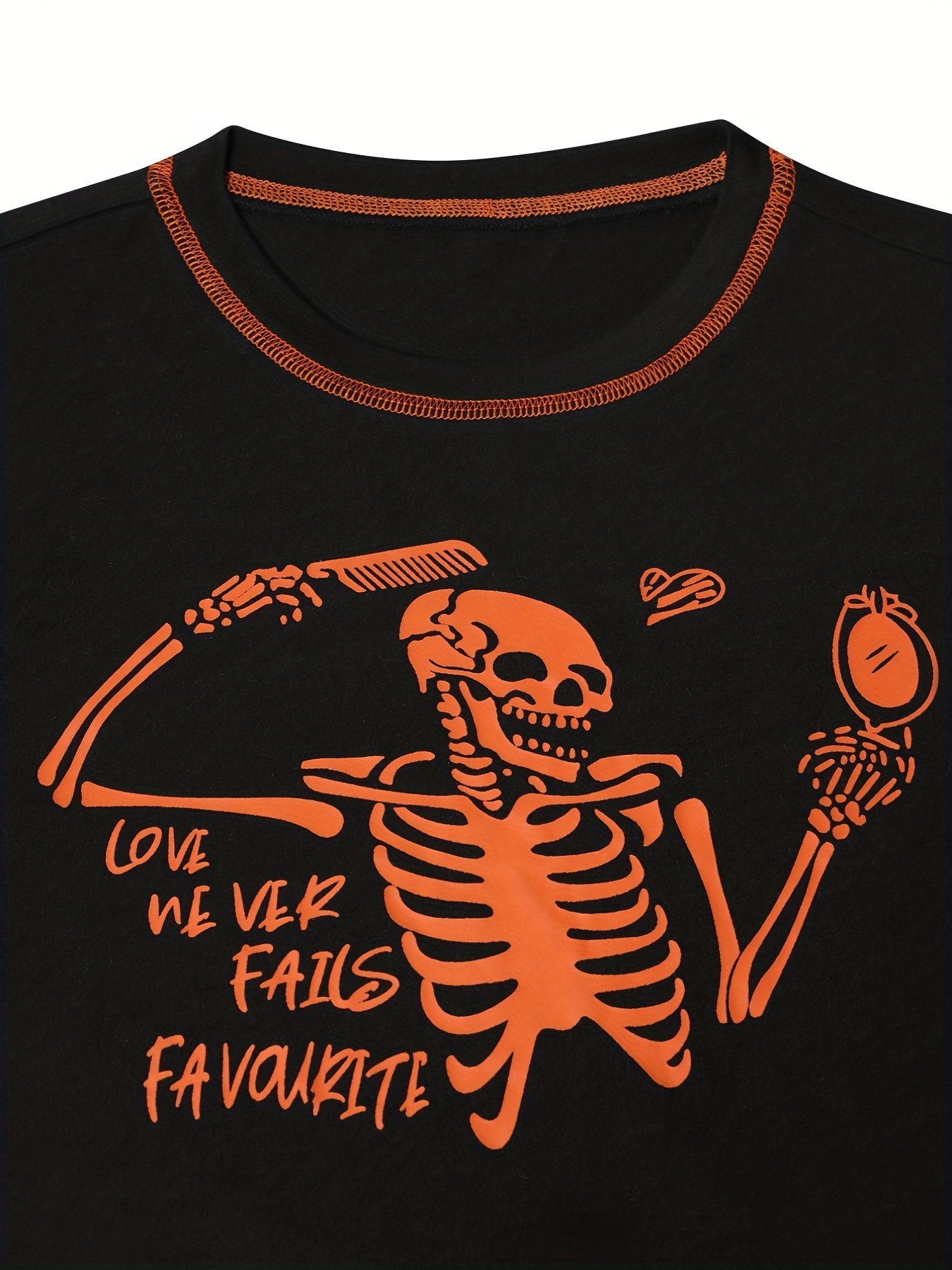 skeleton print top stitching t shirt casual long sleeve - Temu Australia