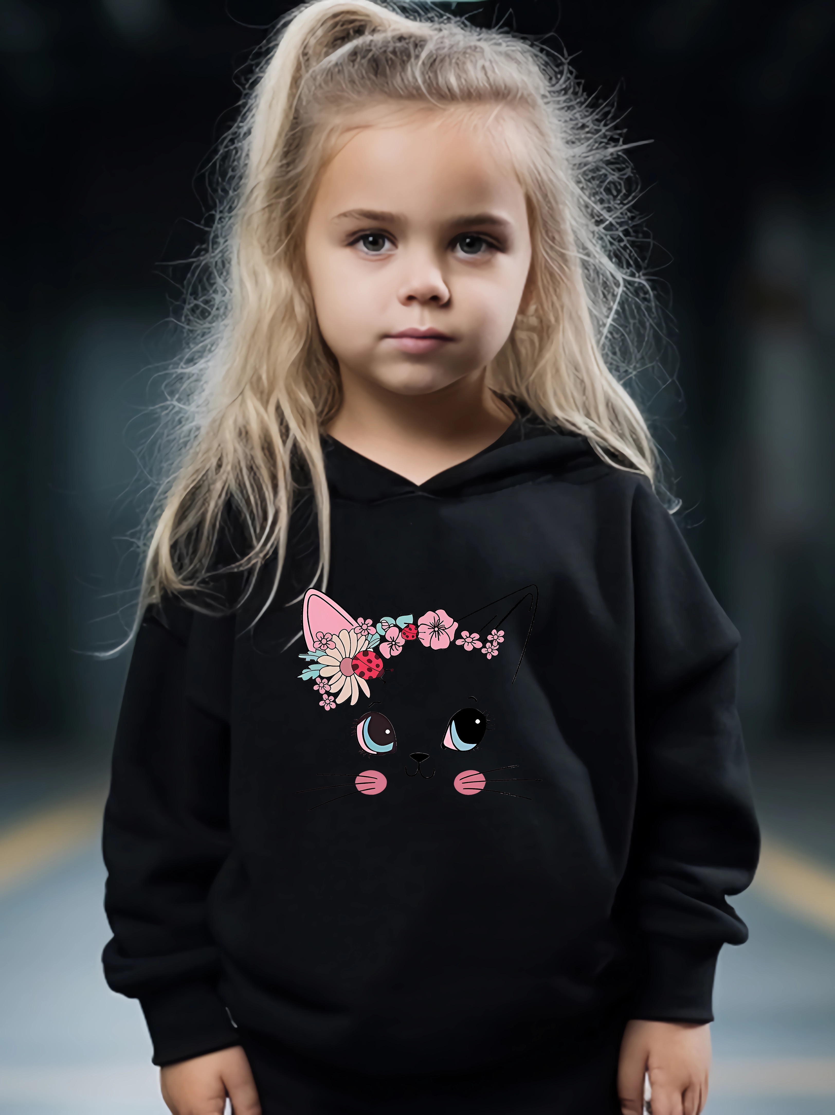 Sweet Cat Print Girls Trendy Outfits Sports Spring Fall - Temu Australia