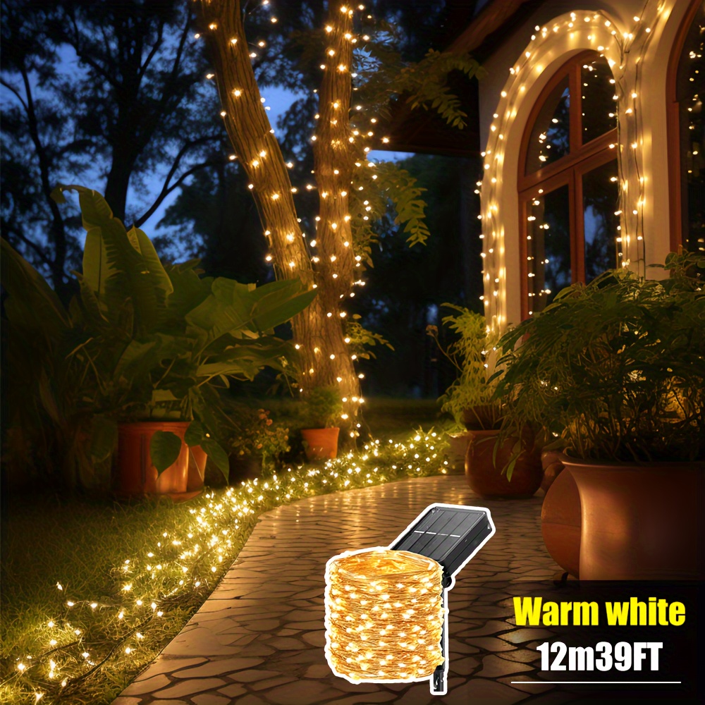 300 Led Extra Long Solar String Lights Outdoor Solar Fairy - Temu ...