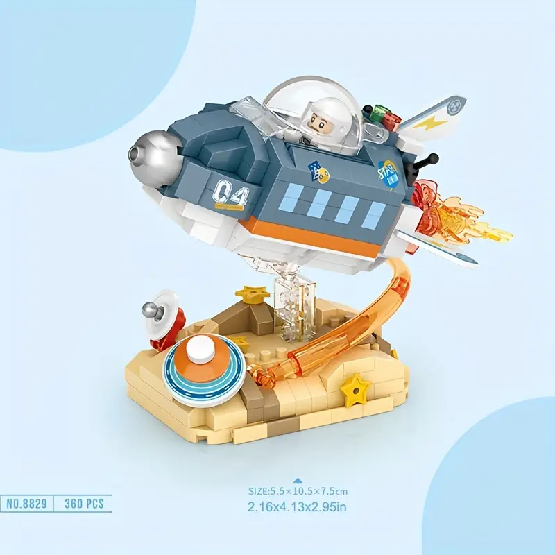 Mini Building Block Space Series Spaceship Rocket Astronaut Model