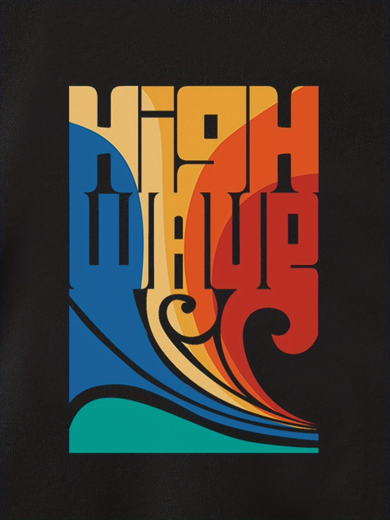 Trendy High Wave Letter Print Boys Casual Creative Pullover - Temu ...