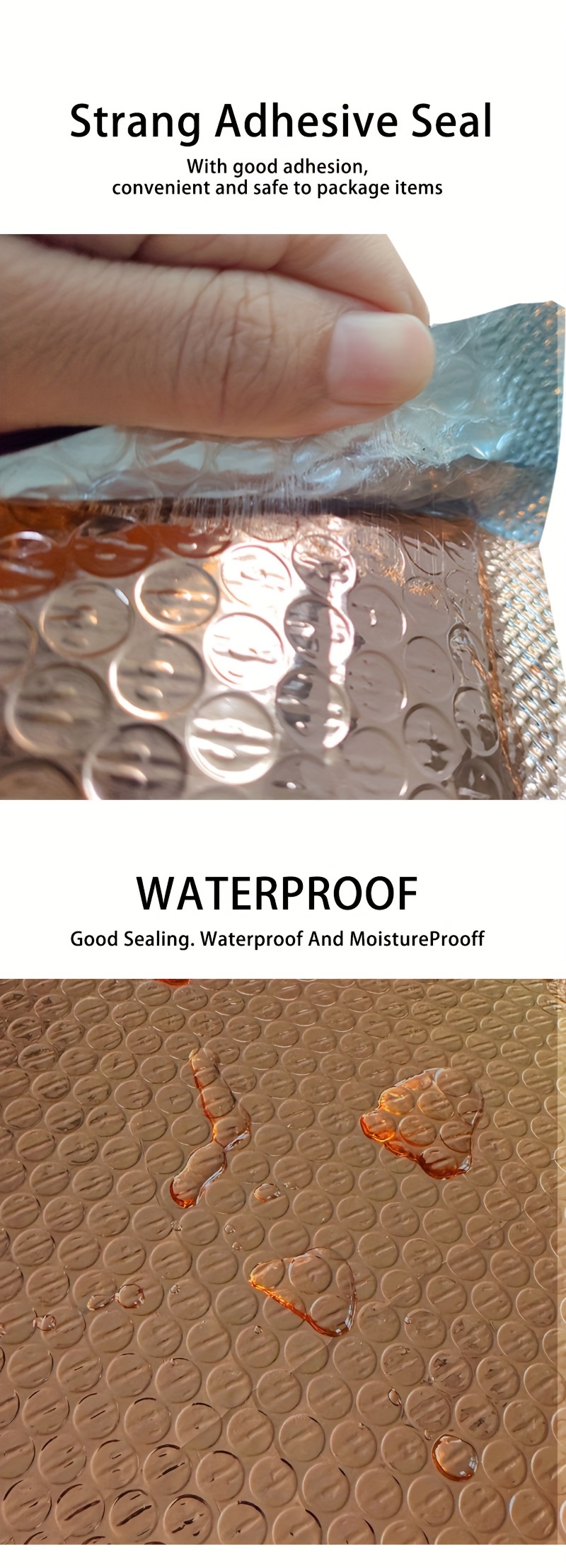 Champagne Gold Bubble Mailers Self seal Padded Envelopes - Temu