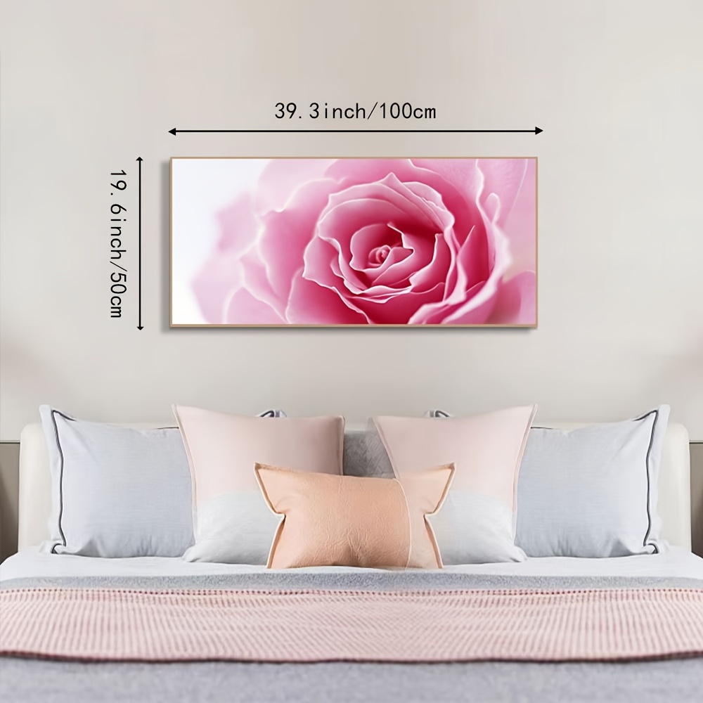 Canvas Poster Modern Art Lightpink Rose Peony Flower - Temu New Zealand