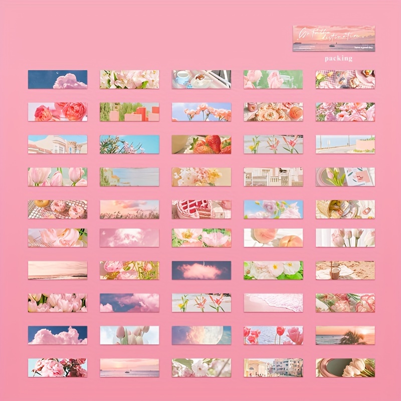 Washi Paper Sticker Book Literary Landscape Bookmark Hand - Temu Canada