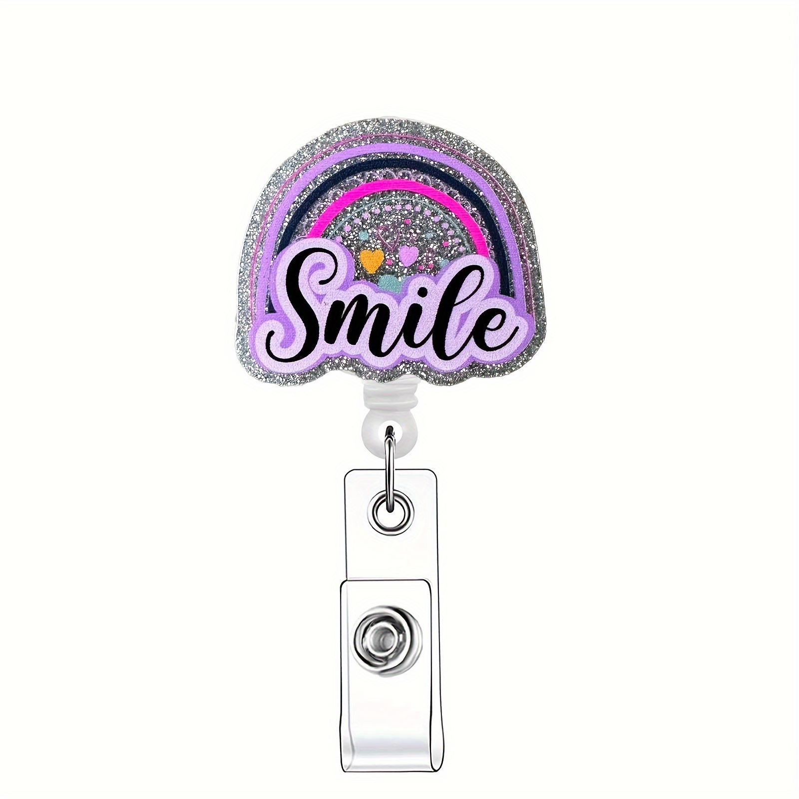 Rainbow Positive Saying Badge Reel Retractable Name Id Tag - Temu Denmark