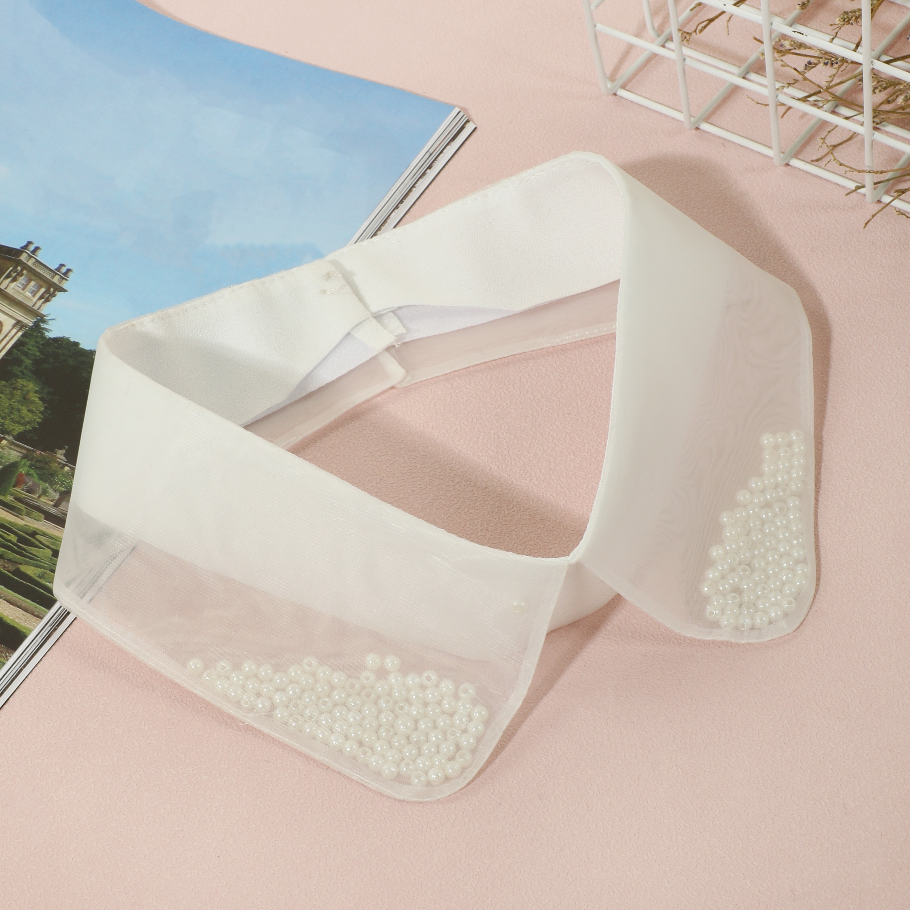 White Imitation Pearl Neck Collar Elegant Detachable - Temu New Zealand