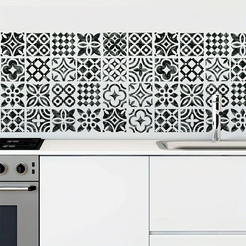 Kitchen Ceramic Tile Stickers Pvc Self adhesive Bathroom - Temu Ireland