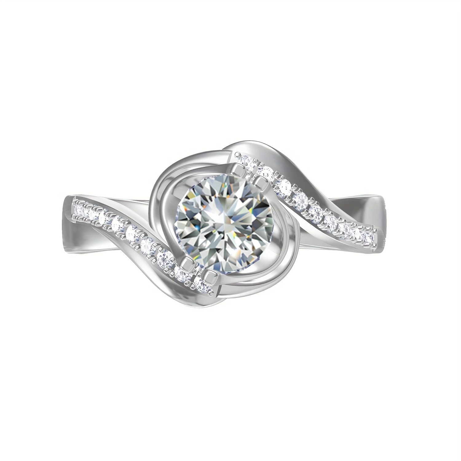 Moissanite Engagement Ring 925 Sterling Silver Weddings - Temu United ...