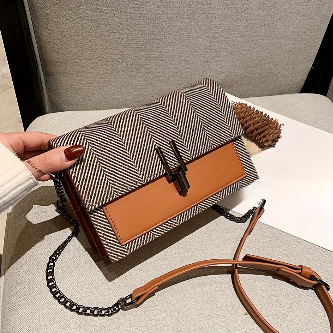 Trendy Contrast Color Arrow Pattern Crossbody Bag Square - Temu United ...