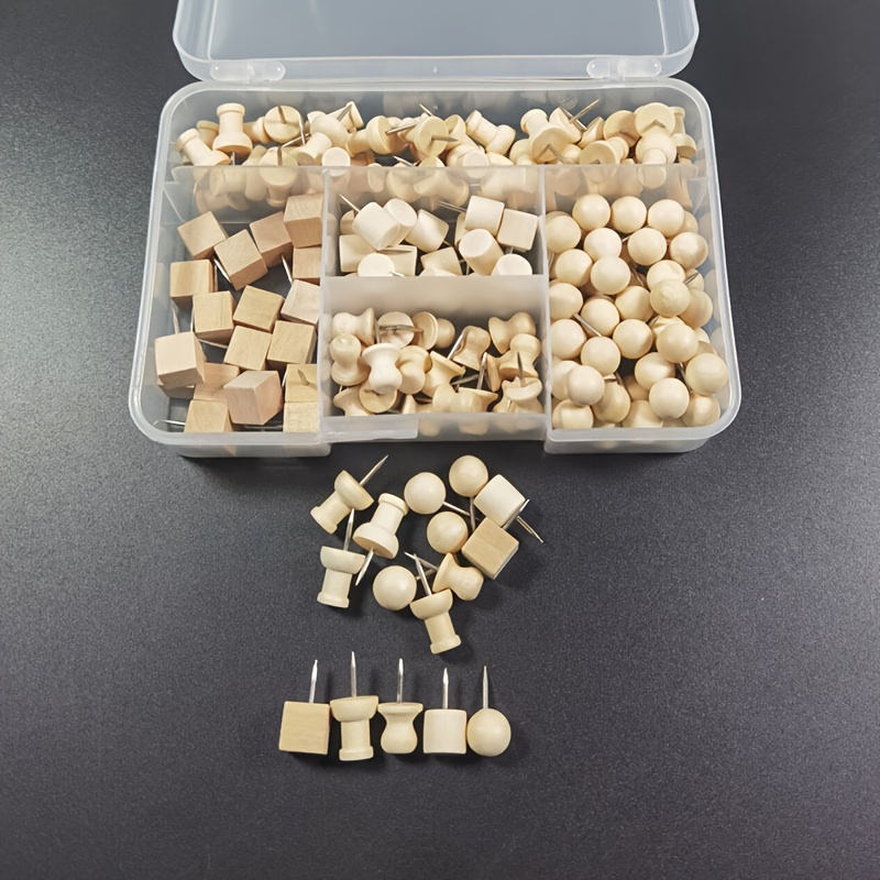 Wooden Positioning Pins Metal Head Thumbtacks Different - Temu Ireland