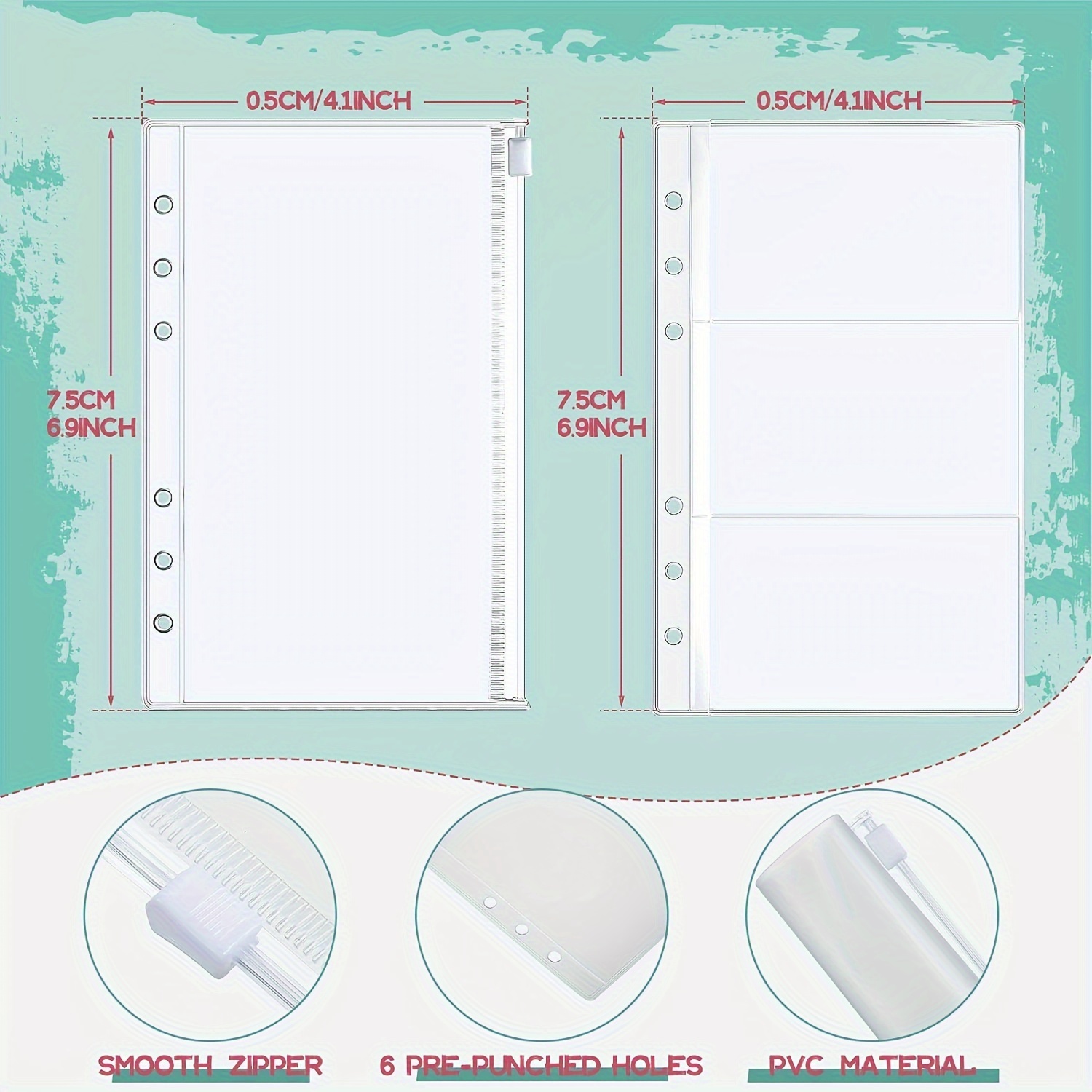A6 Binder Covers Clear Envelopes Business Card Storage Bag - Temu United