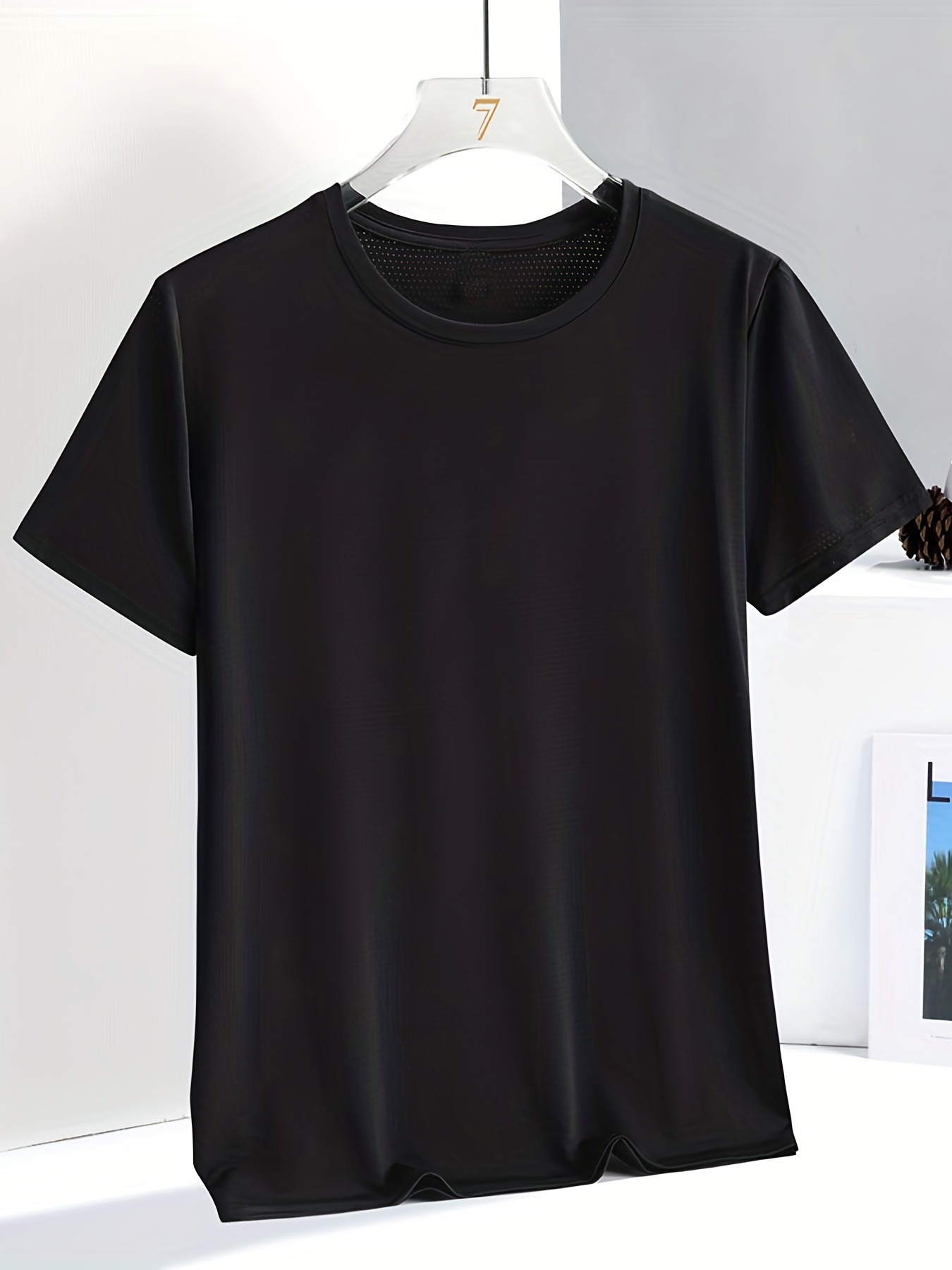 Solid Crew Neck T shirt Casual Short Sleeve Top Spring - Temu Australia