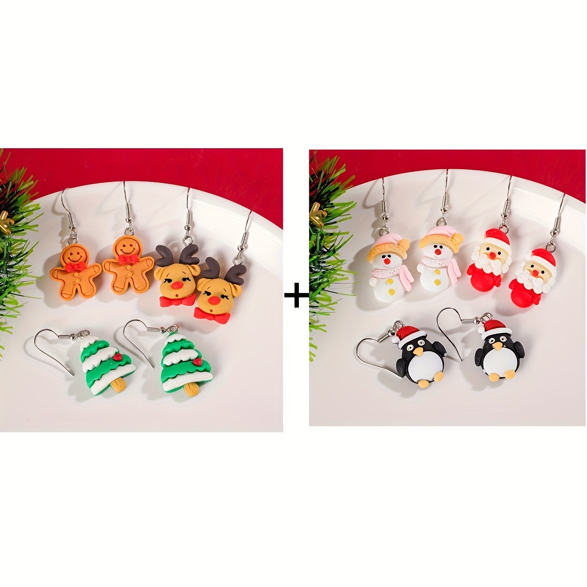 Cartoon Anime Christmas Tree Old Man Snowman Penguin Resin - Temu Ireland