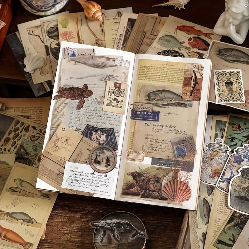 Pet Material Pack Wild Scenery Series Vintage Journal - Temu Australia