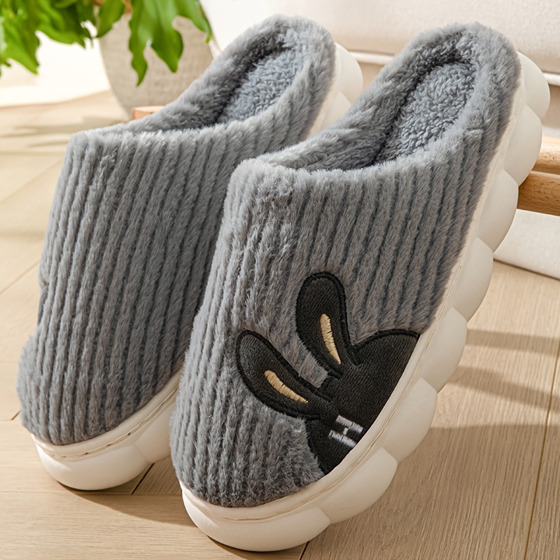 Cute Cartoon Print Fluffy Home Warm Slippers Slip Soft Sole - Temu United Kingdom