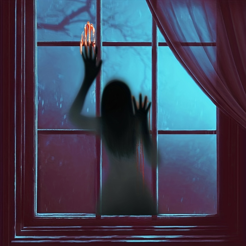 Halloween Window Stickers Horror Female Ghost Self adhesive - Temu