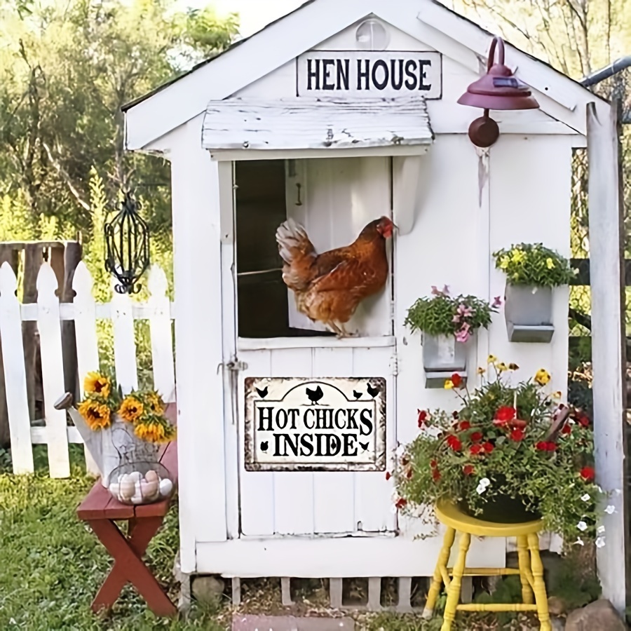 Metal Tin Sign Hot Chicks Inside Sign Chicken Coop Signs - Temu Canada