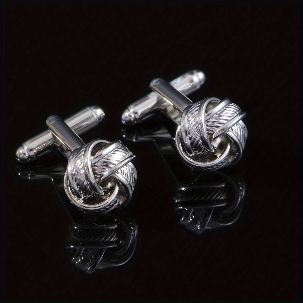 Fashion Men's Twist-shaped Cufflinks, Men's Shirt Cufflinks - Temu ...