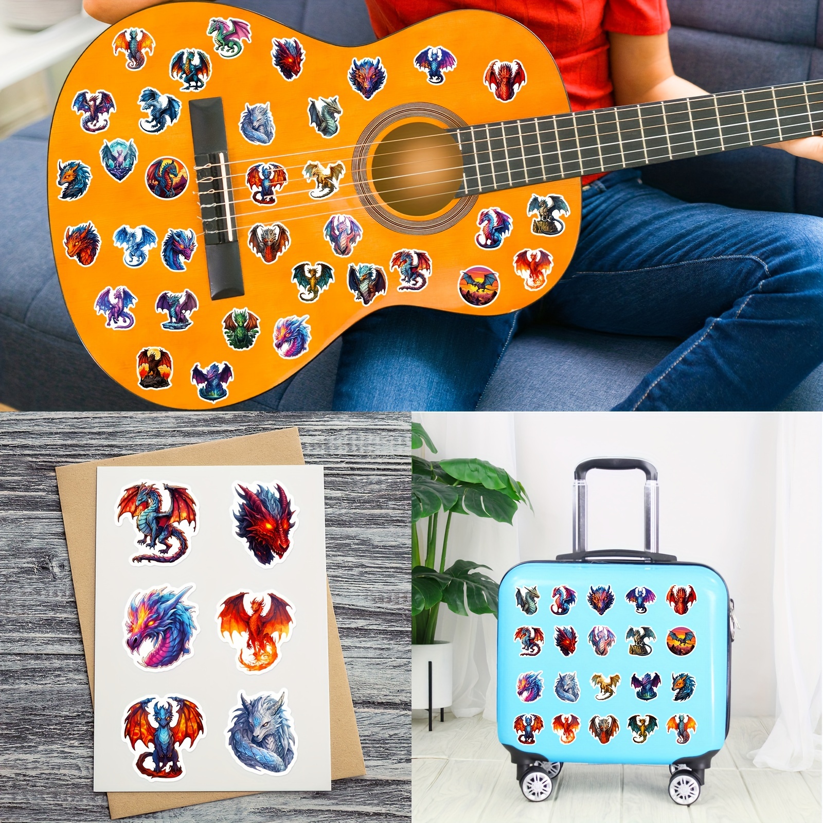 fire wing dragon graffiti stickers cars walls laptops truck - Temu