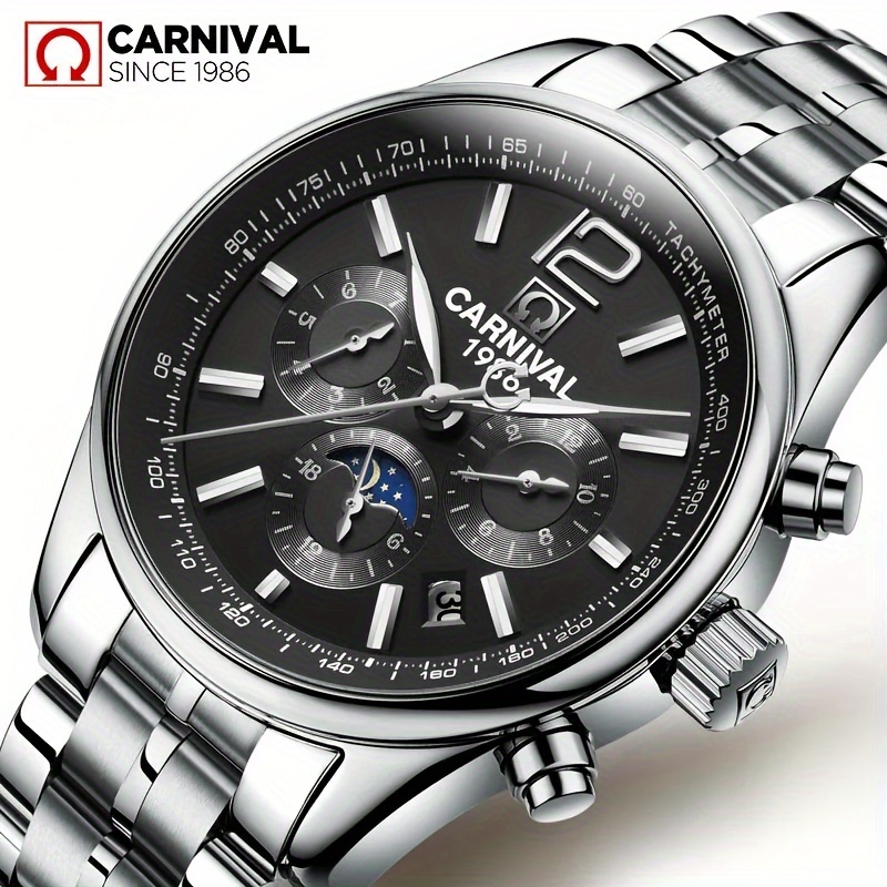 Carnival Fully Automatic Mechanical Watch Mens Cool Waterproof ...